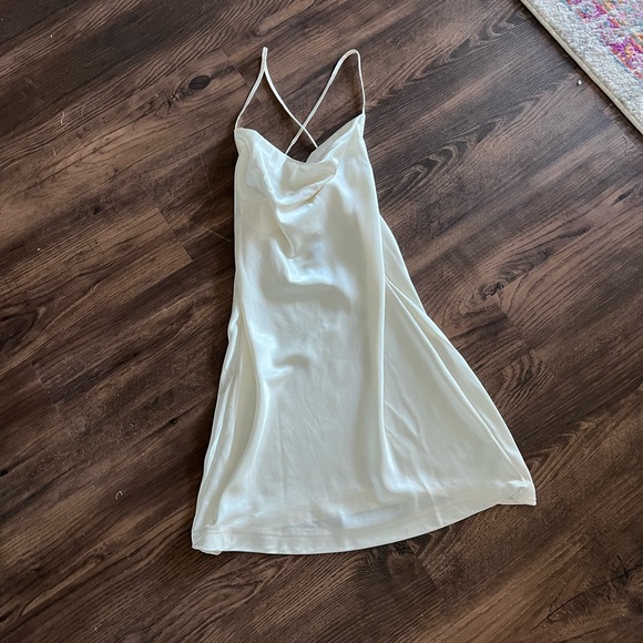 Divided | Dresses | Divided Hm White Satin Cowl Neck Slip Dress | Poshmark